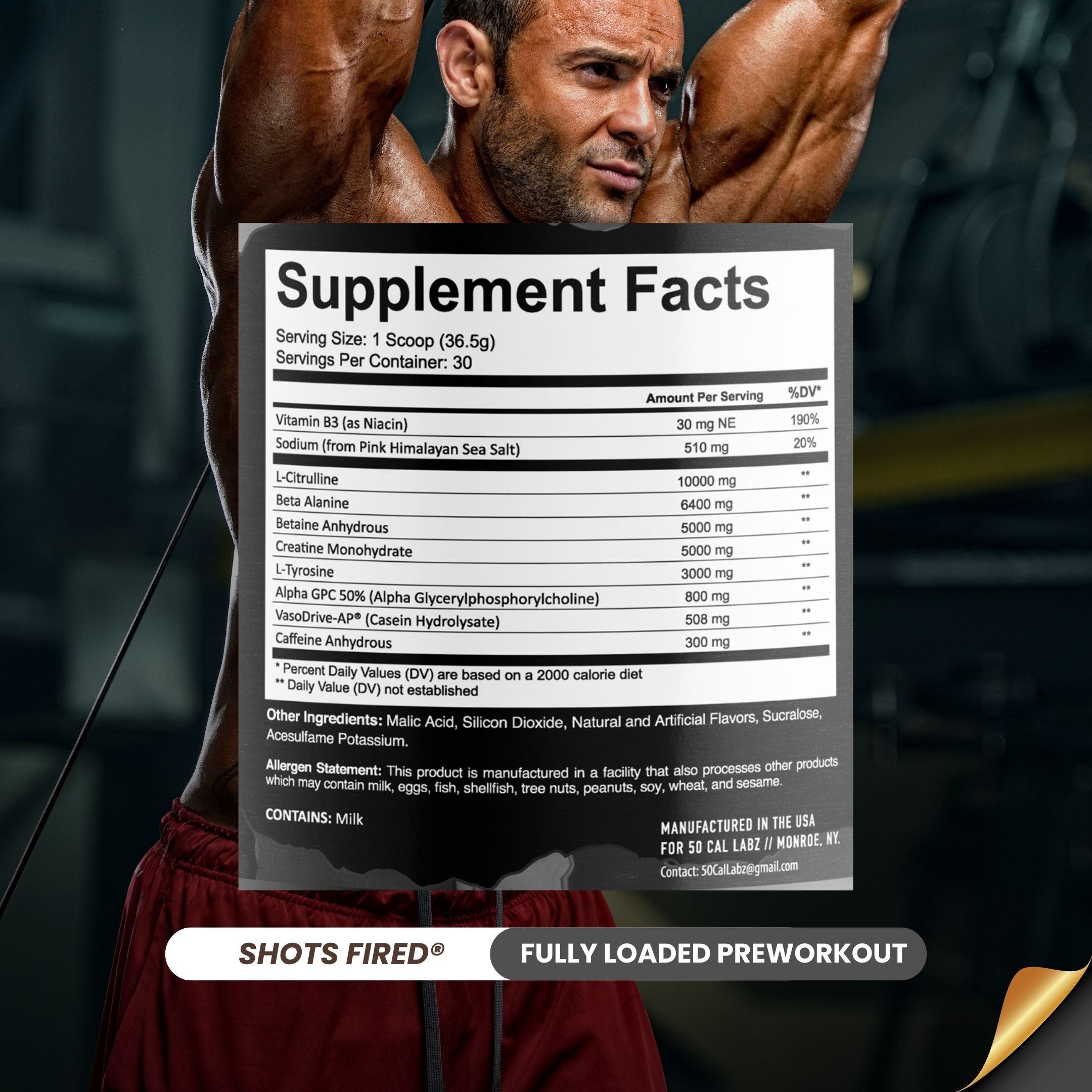 SHOTS FIRED® Fully Loaded - The STRONGEST PreWorkout – 50CalLabz